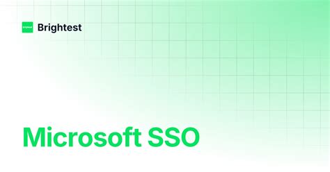 Microsoft Sso Brightest