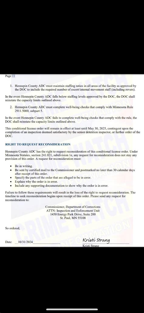 Hennepin Ramsey County Correctional Facility Grace Robia