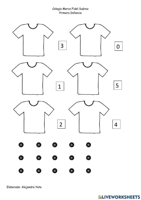Botones Worksheet Live Worksheets