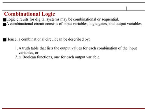Digital Unit 2 Combinational Circuitspptx Free Download
