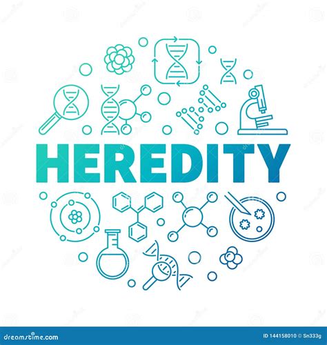 Heredity Vector Icon Isolated On White Background Outline Thin Line