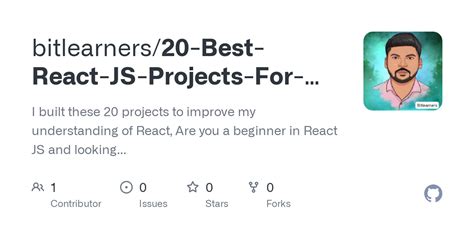 Github Bitlearners20 Best React Js Projects For Beginners In 2024 I