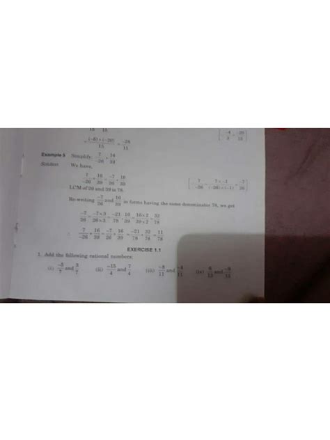 Ch 1 Rational Numbers Pdf