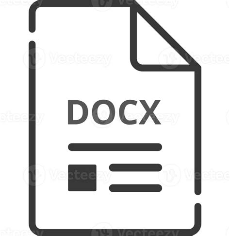 Docx File Icon Minimal Outline With Symbols 66500576 Png