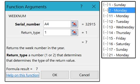 Excel Date And Time Functions Weeknum Isoweeknum Workday Workday