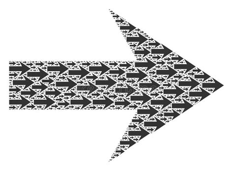 Arrow Right Recursive Mosaic Of Itself Icons Stock Vector