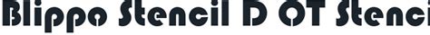 Download Blippo Stencil D Ot Stencil Font Fontyukle