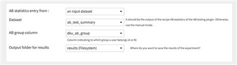 Plugin Ab Test Calculator Dataiku