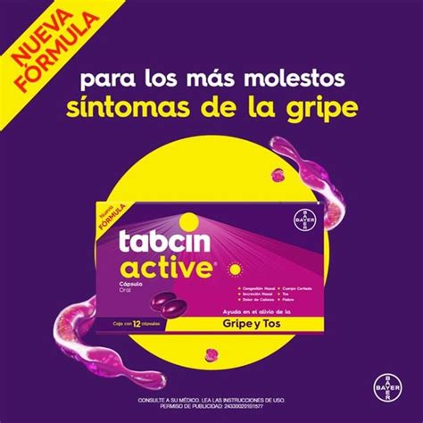 Tabcin Active Antigripal 250 Mg Con 12 Tabletas H E B México