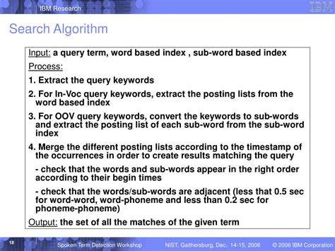 Ppt The Ibm 2006 Spoken Term Detection System Powerpoint Presentation