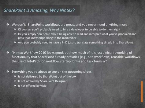 Ppt Introduction To Nintex Workflow 2010 Powerpoint Presentation