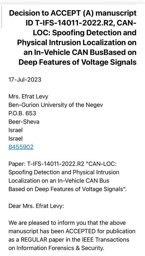 So Excited 🤩 Finally And After Four Years Of Cyber Security Research For Vehicles My Academic