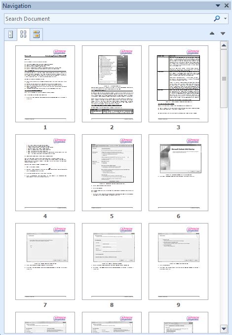 The Navigation Pane In Microsoft Word 2010 Ibruk