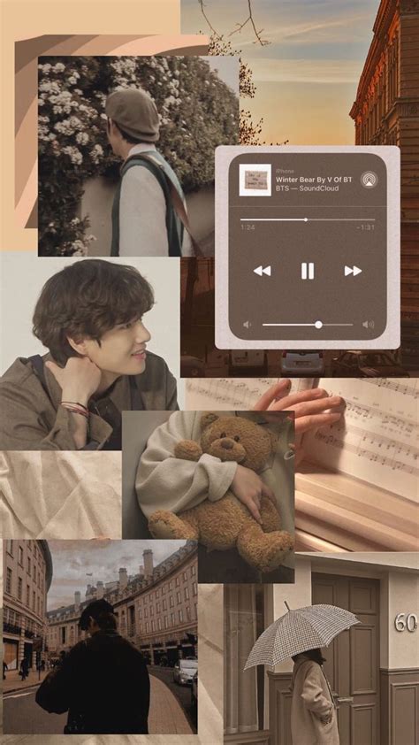 Taehyung 🧸🤍 Kim Taehyung Wallpaper Bts Aesthetic Wallpaper For Phone