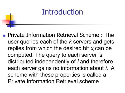 Ppt Private Information Retrieval Powerpoint Presentation Free Download Id3375802
