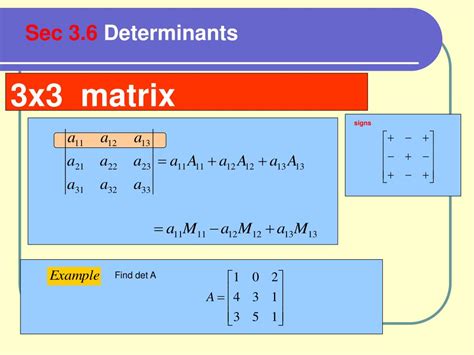 PPT Sec 3 6 Determinants PowerPoint Presentation Free Download ID 2909131