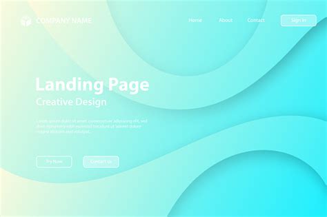 방문 페이지 템플릿 파란색 그라데이션이 있는 유동적인 추상 디자인 트렌디한 배경 곡선에 대한 스톡 벡터 아트 및 기타 이미지 곡선 광대한 그라데이션 Istock