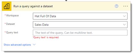 power automate get data from a power bi dataset hat full of data
