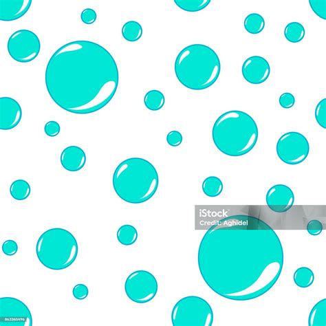 Blue Bubbles Vector Seamless Pattern Stock Illustration Download