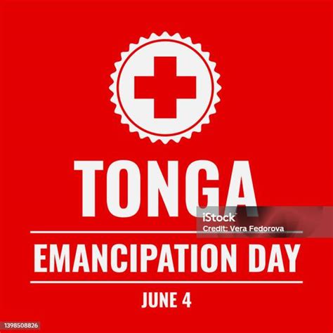 통가 해방의 날 타이포그래피 포스터 국경일은 6 월 4 일에 축하됩니다 배너 엽서 전단지 등을위한 벡터 템플릿 6월에 대한 스톡 벡터 아트 및 기타 이미지 Istock