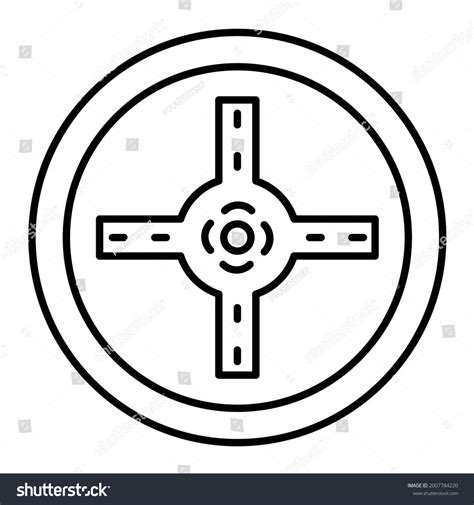 Vector Roundabout Outline Icon Design Stock Vector Royalty Free 2007784220 Shutterstock