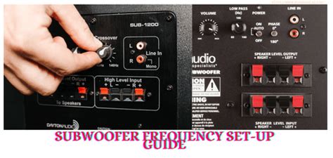 Subwoofer Frequency Setting Guide SoundboxLab