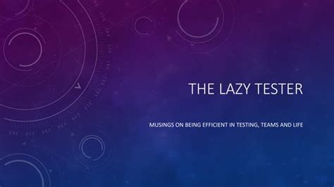 melissa tondi the lazy tester ppt