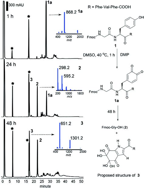 Hplc Ms Analysis Of The Reaction Mixture Of 1 And Dmp 10 Equiv In