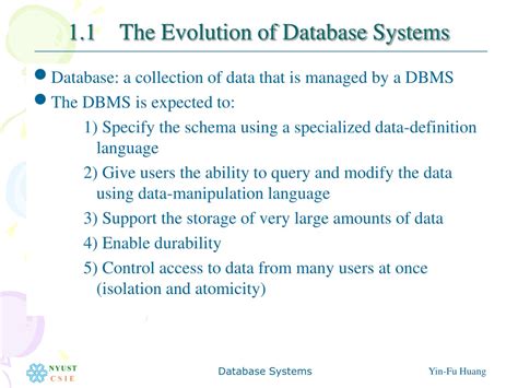 ppt 1 1 the evolution of database systems powerpoint presentation