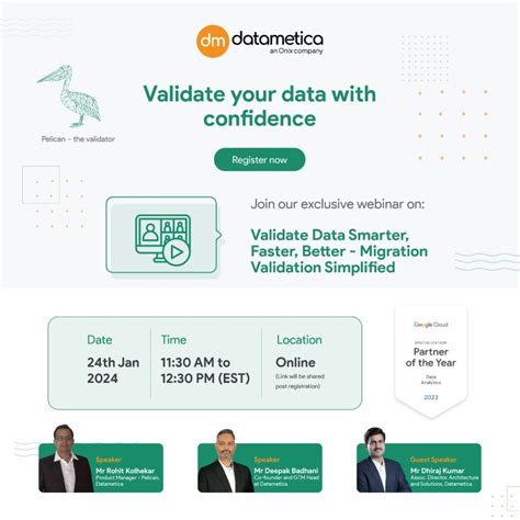 webinar data validation simplified datametica birds posted on the