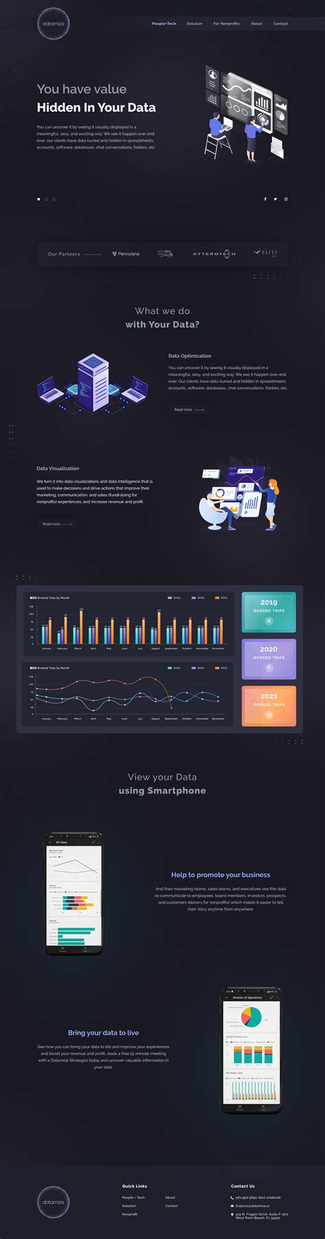 SAAS Landing Page UI Design Datamize On Behance
