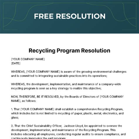 Free Resolution Template To Edit Online