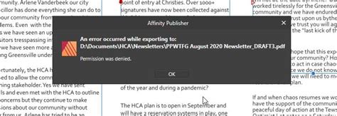 An Error Occured Publisher For Windows Pre V2 Archive Of Affinity On Desktop Questions