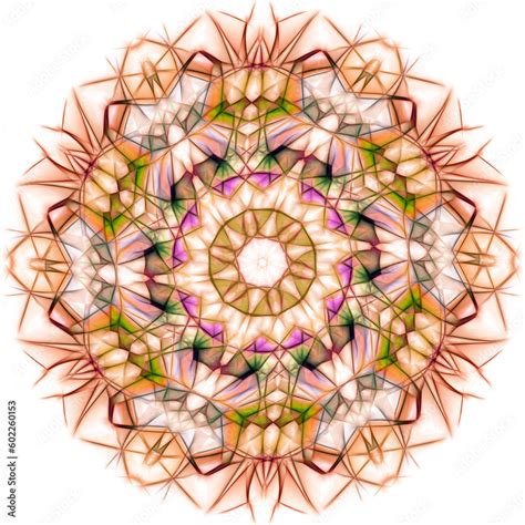 Spirograph Style Overlapping Colourful Pattern And Design On A Plain