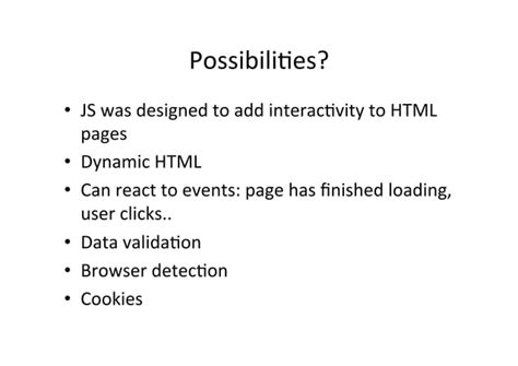 Intro To Javascript Ppt