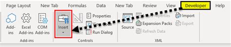 Insert Button In Excel What Is It Use Insert Examples Template