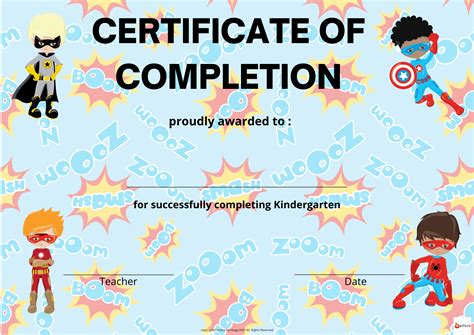 Superhero Certificate Template