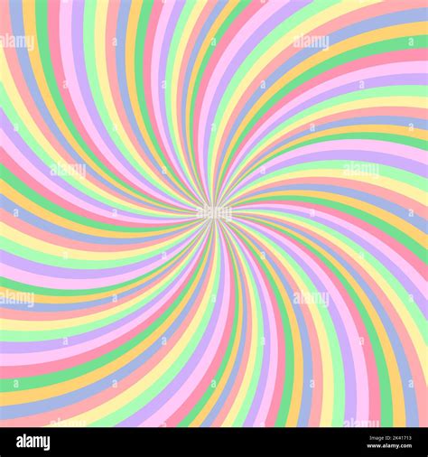 Rainbow swirl background. Radial pastel rainbow of twisted spiral. Vector illustration Stock ...