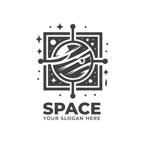 Premium Vector Monochrome Space Shuttle Logo Design
