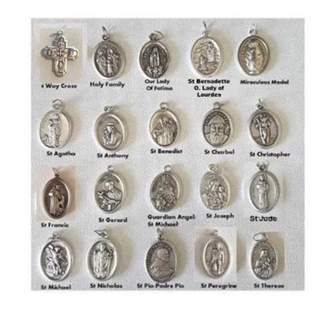 Catholic Saint Medalsadd On Patron Saint Medal Add To Rosary Or