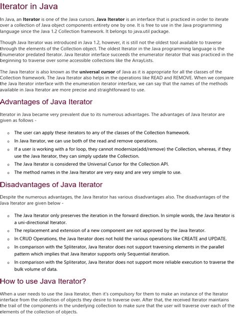 Iterator Interface Java Pdf Method Computer Programming Java