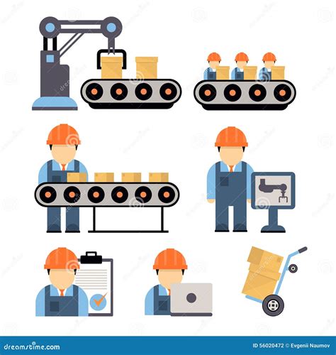 Production Process Vector Illustration Stock Vector Illustration Of