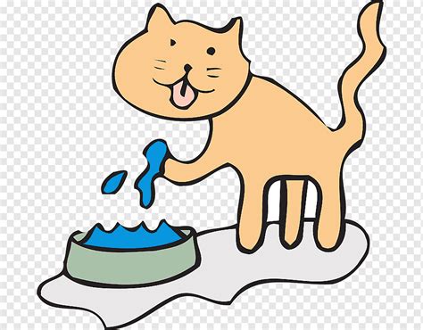 Котенок пьет, питьевая вода с, кошка, как млекопитающее, плотоядное ...