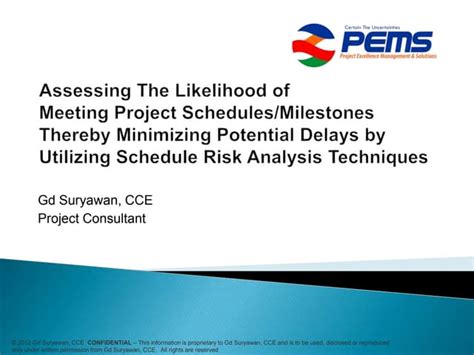 Schedule Risk Analysis Ppsx