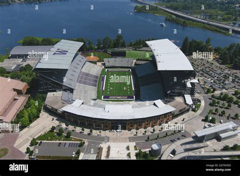 An Aerial View Of The Husky Stadium On The Campus Of The University Of