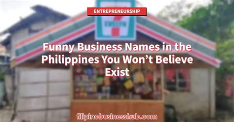 Funny Business Names In The Philippines You Wont Believe Exist