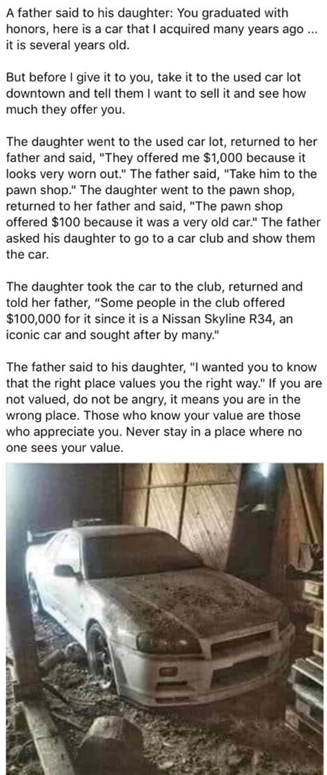 A Father Said To His Daughter You Graduated With Honors Here Is A Car