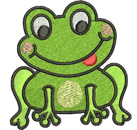 Frog Embroidery Machine Embroidery Design Instant Download Etsy