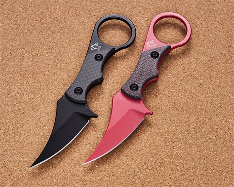 Mantis Sabot Iv Fixed Blade Karambit 254 M390 Red Powder Coat