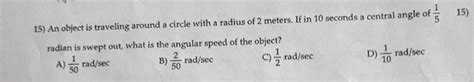 Solved An Object Is Traveling Around A Circle With A Chegg